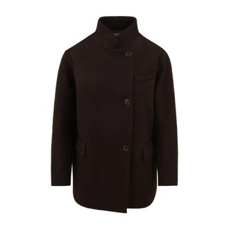 Douuod Brauner Ficus Mantel f&uuml;r Frauen - - Jackets - Damen - Braun - M