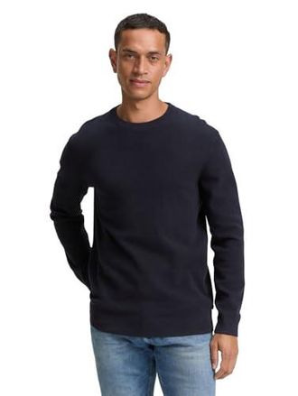 Tom Tailor 1047570 Pull-Over, 13160-Knitted Navy Melange, XXL Homme