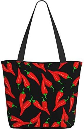 AOOEDM Chili-Peppers Ladies Shopping Bag 13x11x7in.Le cadeau parfait pour la Saint-Valentin.Cest de la Saint-Valentin pour maman, fille, &eacute;pouse, etc