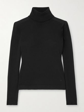 Tom Ford Rollkragenpullover Aus Einer Kaschmir-seidenmischung - Schwarz