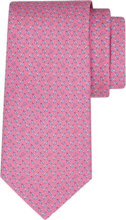 Ferragamo cravate à imprimé graphique - Rose