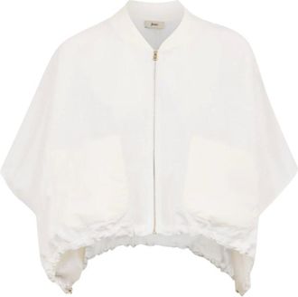 Herno Femme, Vestes, Blanc, Taille: 38 FR Kimono Bomber Jacket