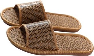 Hemoton Pantoufles Rotin Antid&eacute;rapantes Unisexes pour Int&eacute;rieur Durables et Respirantes Adapt&eacute;es pour Maison et Invit&eacute;s Confortables et R&eacute;sistantes &agrave; lUsage