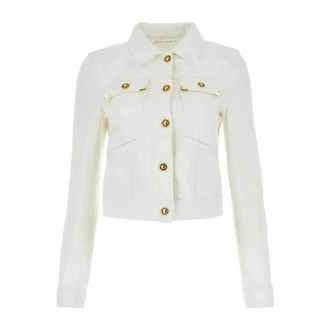 Palm Angels Kurze Jeansjacke - - Jackets - Damen - Wei&szlig; - S