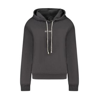 Guess Femme, Sweatshirts et sweats &agrave; capuche, Noir, Taille: 36 FR Pull en Coton Noir &agrave; Col Rond
