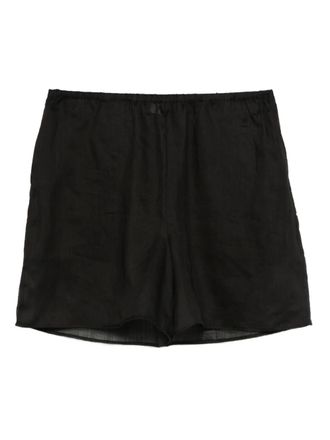 Toteme short &agrave; taille &eacute;lastiqu&eacute;e - Noir