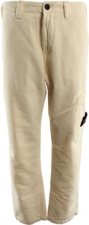 Stone Island Homme, Pantalons, Beige, Taille: W33 Pantalon en Velours C&ocirc;tel&eacute; de Coton