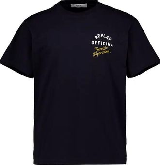 Replay Herren T-Shirts blau Baumwolle