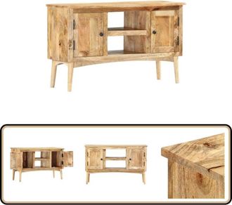 vidaXL Sideboard 100 x 35 x 60 cm Massivholz Mango - Sideboard - Wohnzimmermöbel - Holzmöbel - Mangoholz - Vintage