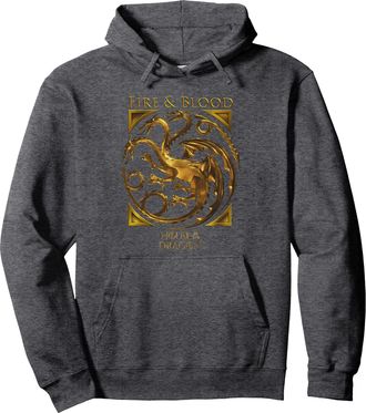 Game of Thrones House of the Dragon Gold & Fire & Blood Pullover Hoodie