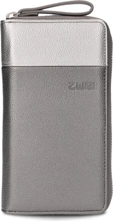 zwei Damen Geldb&ouml;rse Eva EV2 langes Portemonnaie 15 Kartenf&auml;cher, Sichtfach, 2 Scheinf&auml;cher, Geldbeutel mit M&uuml;nzfach & umlaufenden Rei&szlig;verschluss, weiches 