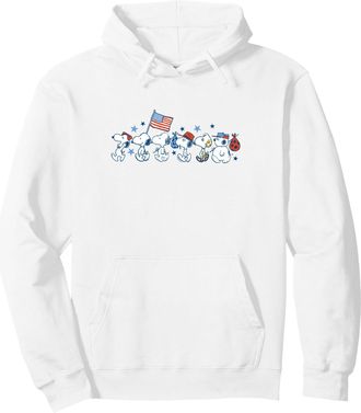 Peanuts Snoopy und Seine Geschwister - Americana Parade Pullover Hoodie