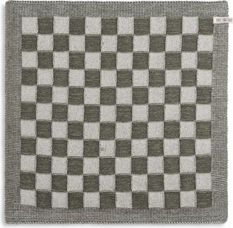 Knit Factory K&uuml;chentuch Block - K&uuml;chenhandt&uuml;cher - Abtrockent&uuml;cher f&uuml;r die K&uuml;che - K&uuml;chen Must Haves - Block Motiv - Ecru/Khaki - Dunkelgr&uuml;n - Traditioneller Look 