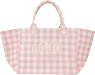 Ganni Shopper & Totes - Xxl Pocket Shopping Bag - Cotton - Pink - Gr. unisize - in Rosa - für Damen