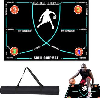 Generico Basketballmatte, rutschfest, 120 x 86 cm, Basketball-Trainingsmatte, faltbar und tragbar, Trainingsmatte mit Sto&szlig;d&auml;mpfung, f&uuml;r Kinder, Erwachsene
