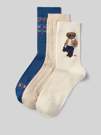Polo Ralph Lauren Socken mit B&auml;renstickerei im 3er-Pack