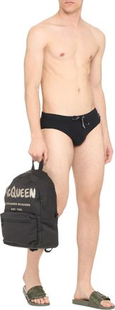 Dolce & Gabbana Mens Black Logo Swim Briefs Shell Polyamide Beachwear Sea Clothing