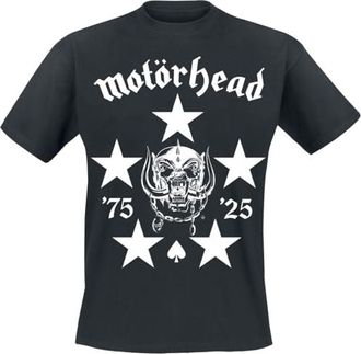 Motörhead 50 BMG Logo Homme T-Shirt Manches Courtes Noir L 100% Coton Regular/Coupe Standard