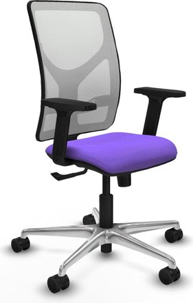 Piqueras y Crespo Schreibtischstuhl mit hoher R&uuml;ckenlehne, mit 2D-Armlehnen, h&ouml;henverstellbare Lendenwirbelst&uuml;tze, ausgestattet mit 3 Positionen und Schneideschaum, Wei