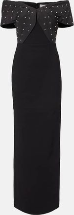 Rebecca Vallance Bustier-Robe Ederson aus Crêpe mit Zierperlen