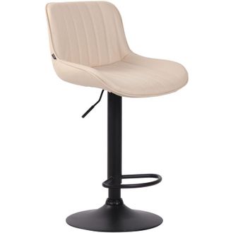 Clp Tabouret avec repose-pieds et structure noire + si&egrave;ge de type diff&eacute;rentes couleurs colore : Cr&egrave;me