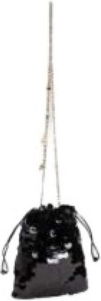 Twinset Femme, Sacs, Noir, Taille: ONE Size Pochette en satin avec sequins