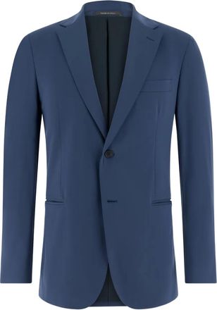 Boggi Milano single-breasted patch pocket jacket - Blau