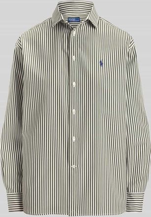 Polo Ralph Lauren Relaxed Fit Hemdbluse aus reiner Baumwolle mit Logo-Stitching