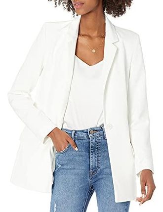 The Drop Blazer Long Blake pour Femme, Ivoire, 5XL Grande Taille