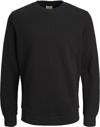 Jack & Jones Herren Regular Fit Pullover JJEHOLMEN SWEAT CREW NECK NOOS 12136886,,, Einfarbig,, Gr. X-Small, Schwarz (Black Fit: Reg Fit)
