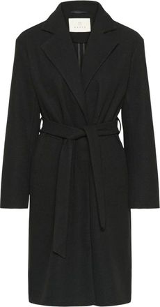 Kaffe Femme, Manteaux, Noir, Taille: 40 FR Belted Manteaux