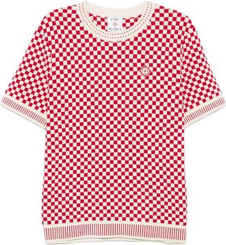 Casablanca Checkered Knit T-shirt