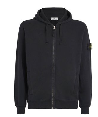 Stone Island Cotton Compass Logo Hoodie Jacket Size M