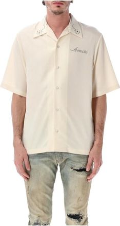 Amiri Homme, Chemises, Blanc, Taille: L Stud Camp Shirt