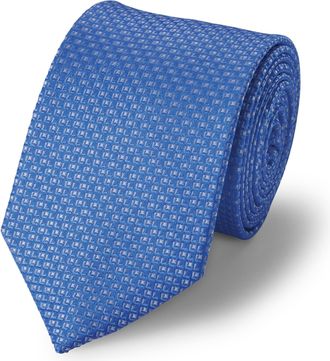 CHARLES TYRWHITT Krawatte aus Seide mit dezentem Muster - Kornblumenblau