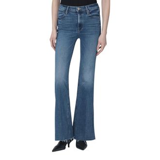 Mother Femme, Jeans, Bleu, Taille: W28 The Doozy Sneak Fray Jeans