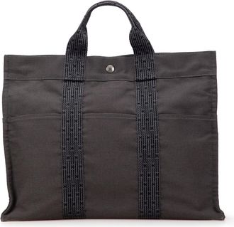 Hermès Shopper - Canvas Herline MM - Gr. unisize - in Grau - für Damen