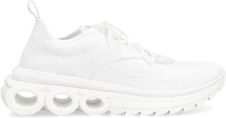 Ferragamo Womens Fabric Low-Top Sneakers White Trainers