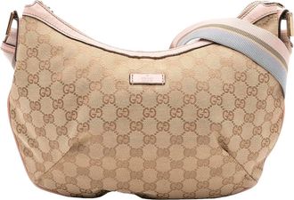 Gucci Hobo Bags - GG Canvas Web Crossbody - Gr. unisize - in Braun - für Damen