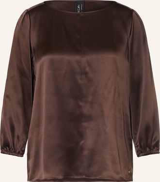 Marc Cain Blusenshirt Aus Seide Mit 3/4-Arm braun
