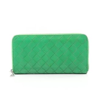 Bottega Veneta Pre-owned Intrecciato Leder Lange Rei&szlig;verschluss-Geldb&ouml;rse - - Pre-owned - Damen - Gr&uuml;n - ONE SIZE
