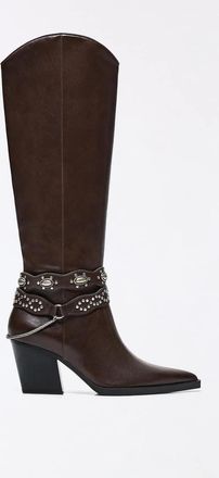 Bershka Santiags &agrave; talon - Marron-Brown