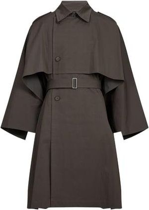Issey Miyake Manteau trench en coton m&eacute;lang&eacute;