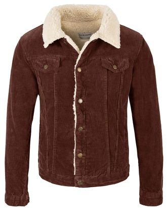 Rock Creek Herren Cordjacke Winterjacke Teddyfutter Jeansjacke Herrenjacke Herren Winter Jacken Teddyfellkragen Parka Warm H-211 Ocker 3XL