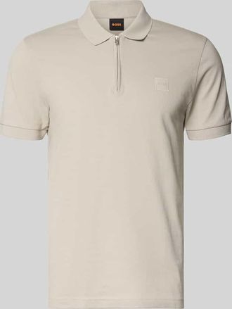Boss Orange by Hugo Boss Slim Fit Poloshirt aus Baumwoll-Mix Modell PASSERZIP