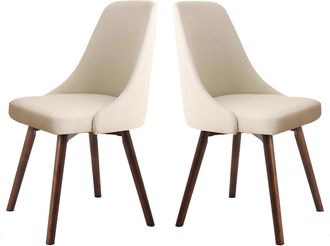 Generic Drehbare Küchen- Und Esszimmerstühle, 2er-Set, Moderne, Mit Leinen Gepolsterte Beistellstühle Mit 360°-Drehfuß, Armlose Esszimmerstühle Mit Beinen Aus