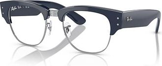 Ray-Ban Mega Clubmaster Optics Blau Fassung Klar Glas Polarisiert 50-21