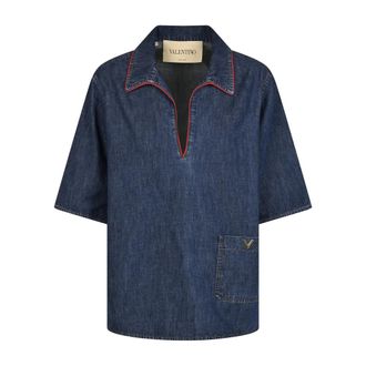 Valentino Camicia Denim - - Blouses & Shirts - Damen - Blau - L