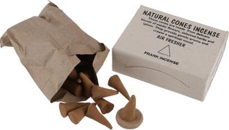 Guru Shop Natural Cones Incense, Nat&uuml;rliche R&auml;ucherkegel - Frank Incense, 9x7x3 cm