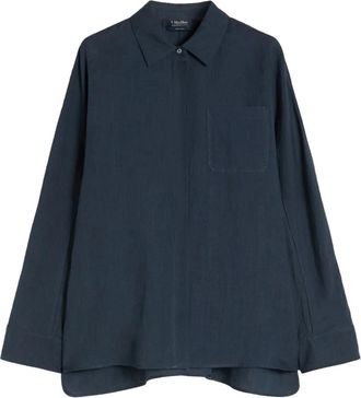 Max Mara Femme, Blouses et Chemises, Bleu, Taille: 44 FR 004 Classic Shirt